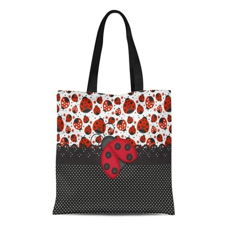 NUDECOR Canvas Tote Bag Lady Ladybug Mood Bug the Little Insects ...
