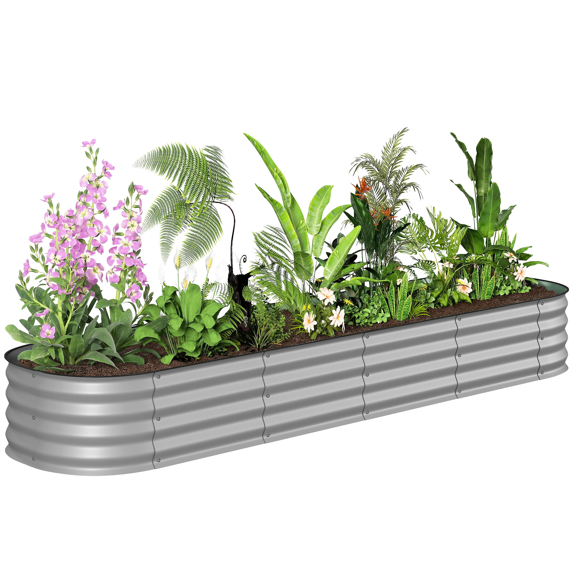 Click here for Outsunny Galvanized Raised Garden Bed Planter Box... prices