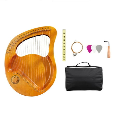 Mahogany Lyra Harp Ancient Lyre Harp Retro Lyre with Tuning Wrench ...
