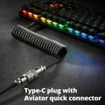 LAWONP-Pro Custom Coiled USB C Cable for Gaming Keyboard, Double ...