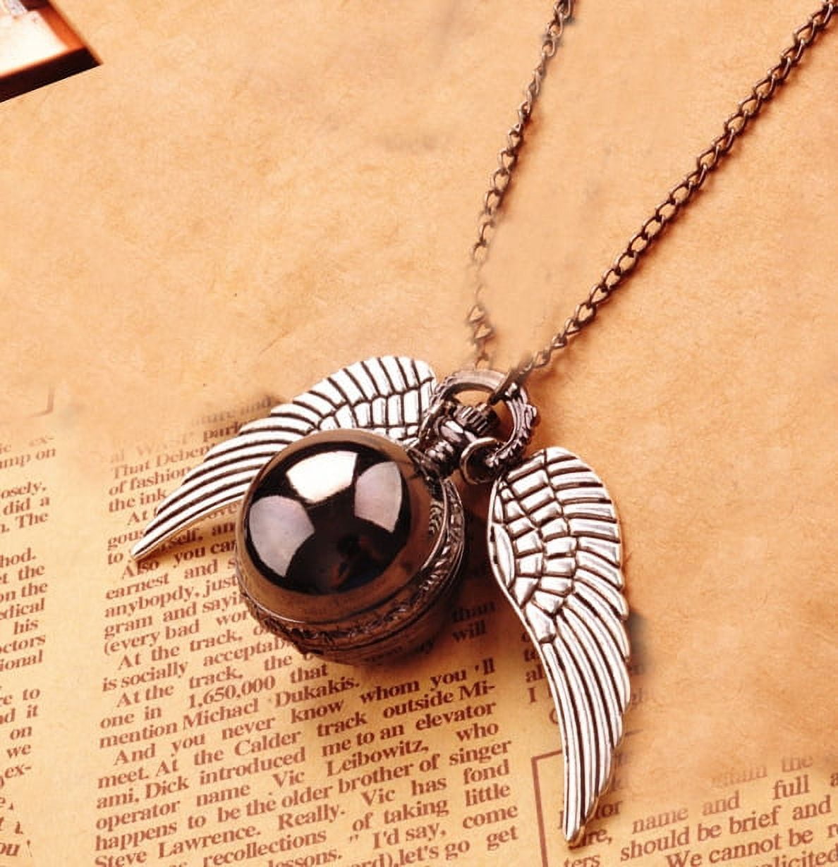 Reloj llavero Reloj colgante Snitch dorada Alas de ángel Bola Reloj de ...