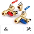 3/4 Inch Tankless Water Heater Service Valve Kit, with Pressure Relief ...