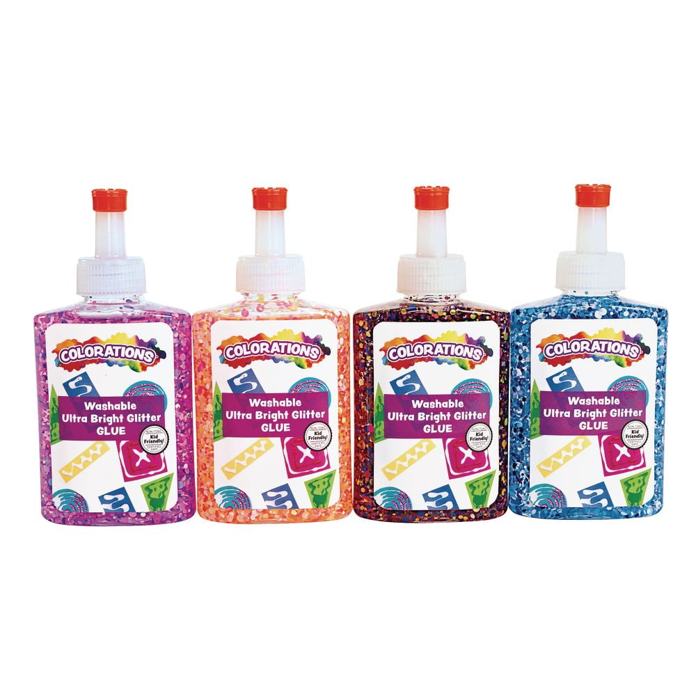 Colorations Ultra Bright Glitter Glue, 4oz - Set of 4 - Walmart.com