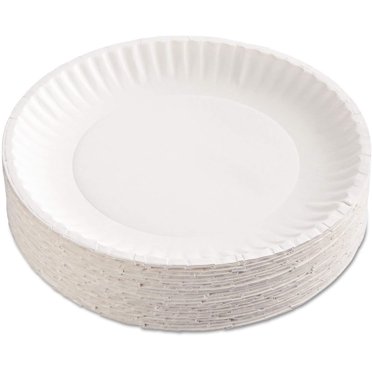 Gold Label Coated Paper Plates 9" dia, White, 100/Pack, 10 Packs/Carton ...