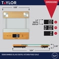 Taylor Digital 11 Pound Glass/Bamboo Household Kitchen Scale and Food ...