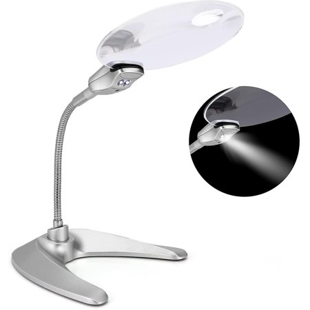 Magnifying Glass With Light And Stand, 5x 1.8x Magnifying Glasses ...