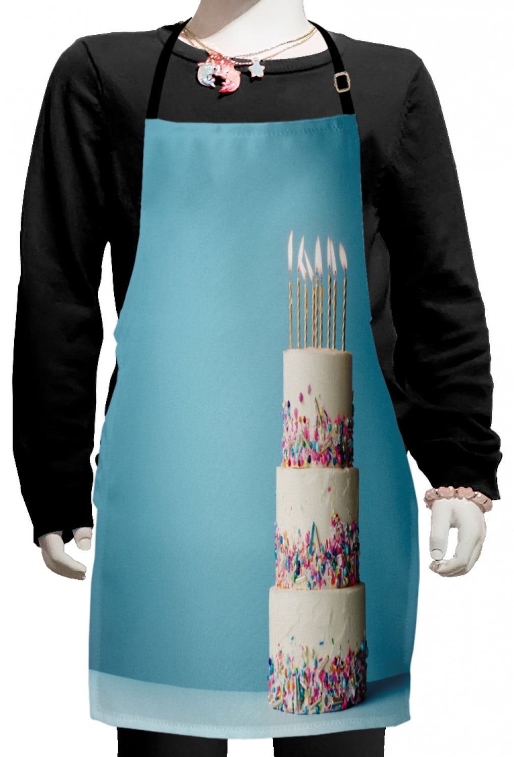 Colorful Kids Apron, Happy Colored Sprinkles and Candles on Birthday ...