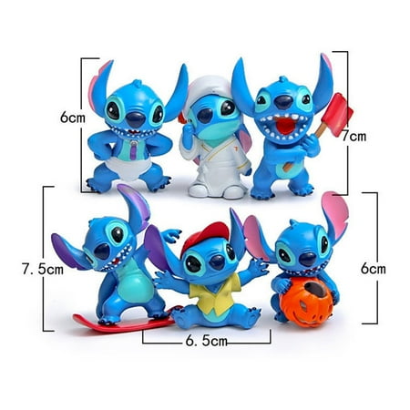 QINXIN 6 Pcs Set Stich Action Figure From Lilo & Stitch The Movie Kids ...