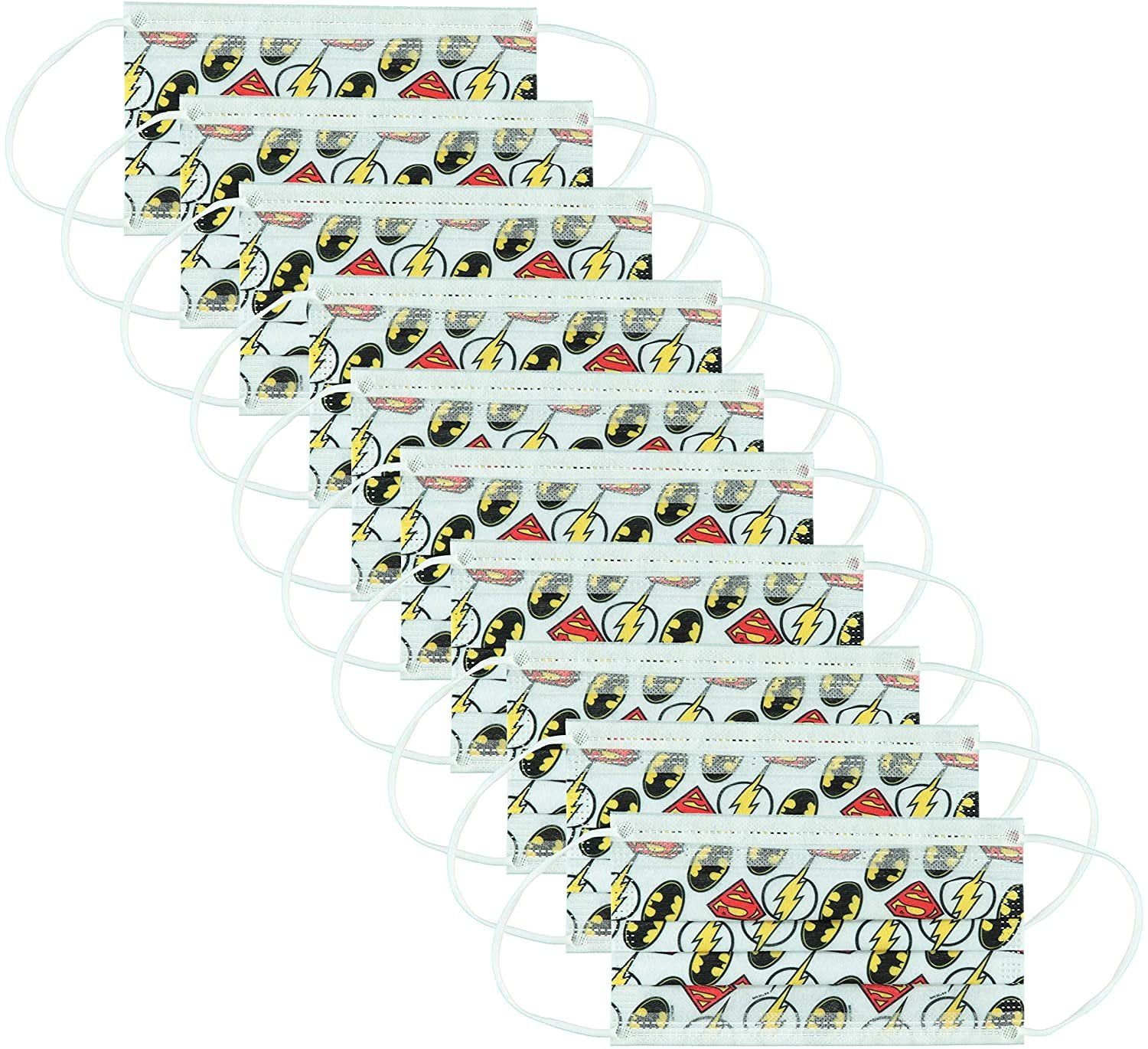 DC Comics Justice League Adult Multipacks, 10pk Kids Face Mask, One ...