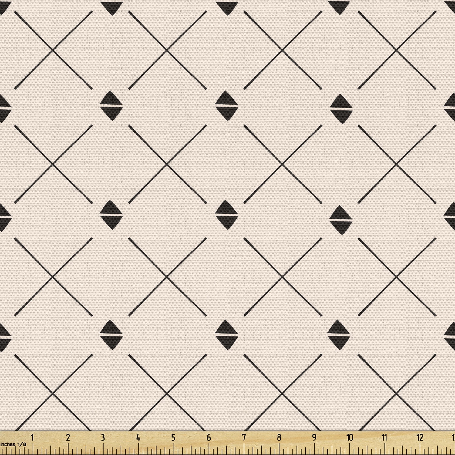 Minimal Fabric by the Yard, Repetitive Abstract Symmetric Pattern of ...
