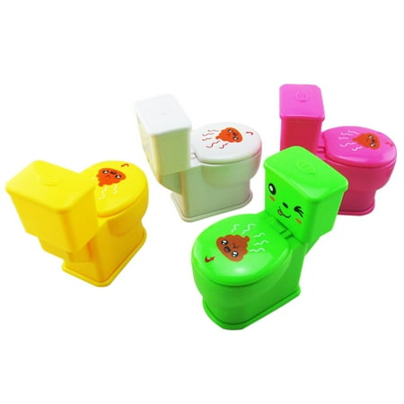 4 Pcs Novelty Mini Toilets Creative Funny Prank Toys Tiny Prank Squirt ...