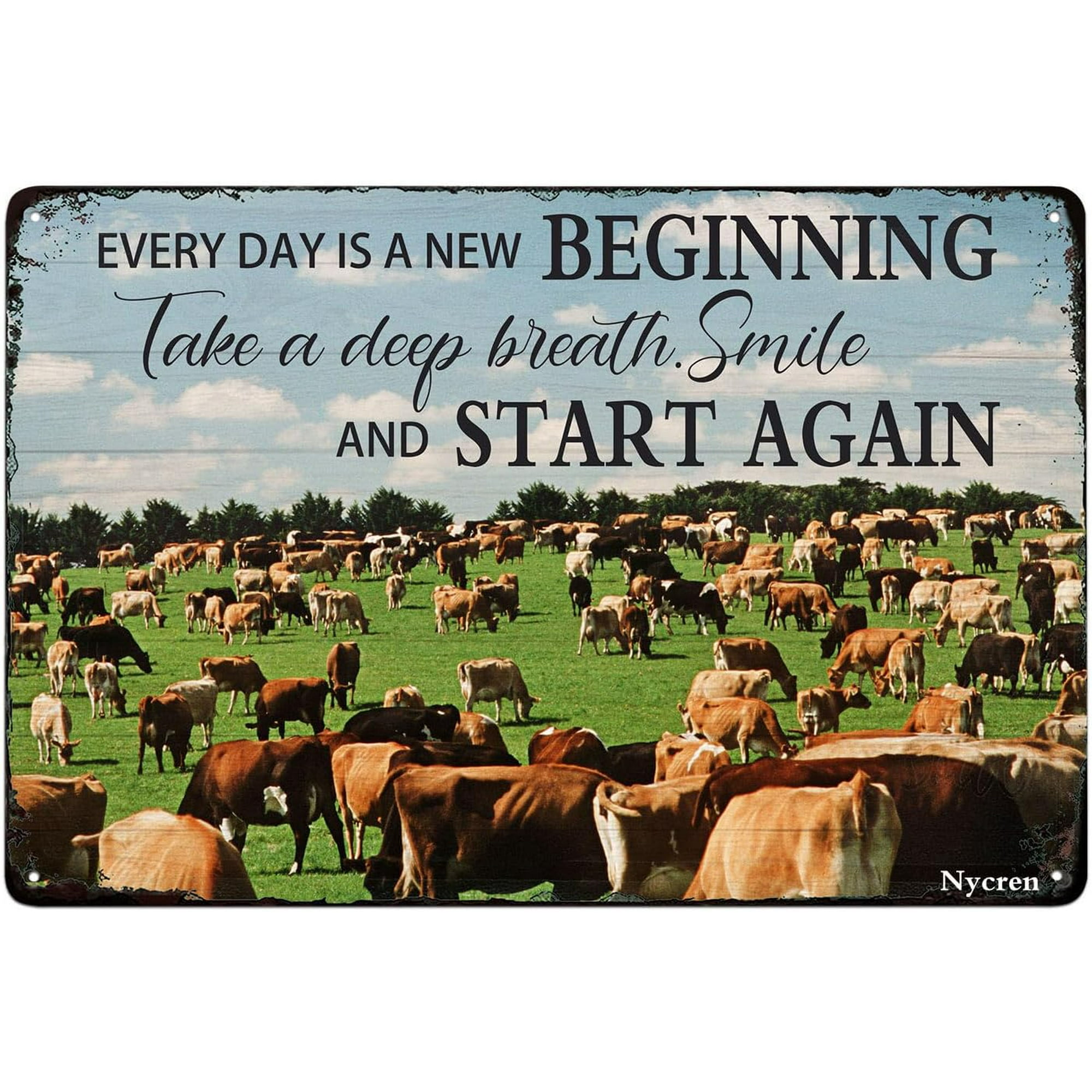 Click here for Aocisuki Metal Sign Every Day Is A New Beginning R... prices