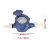15MM Cold Wet Counter With Fittings Plastic Garden Water Flow Measuring ...