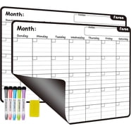 Large Dry-Erase Magnetic Weekly Calendar + Free Bonus: 3 Grocery/to-Do ...