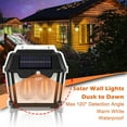 4 Pack Solar Wall Lights Outdoor,Waterproof Motion Sensor Tungsten ...