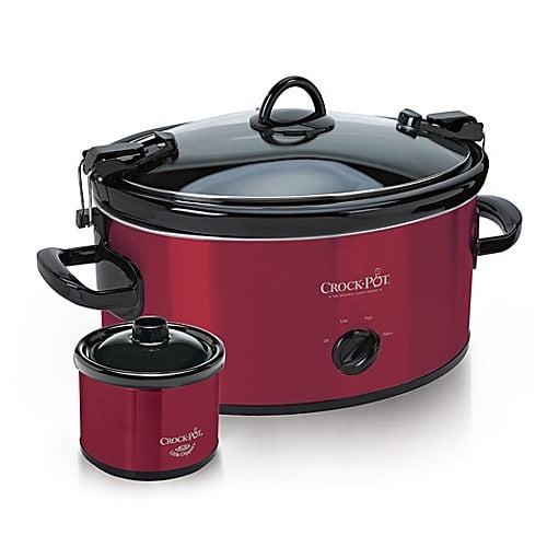 Crock-Pot 6 Quart Cook & Carry Slow Cooker Red with Litte Dipper ...