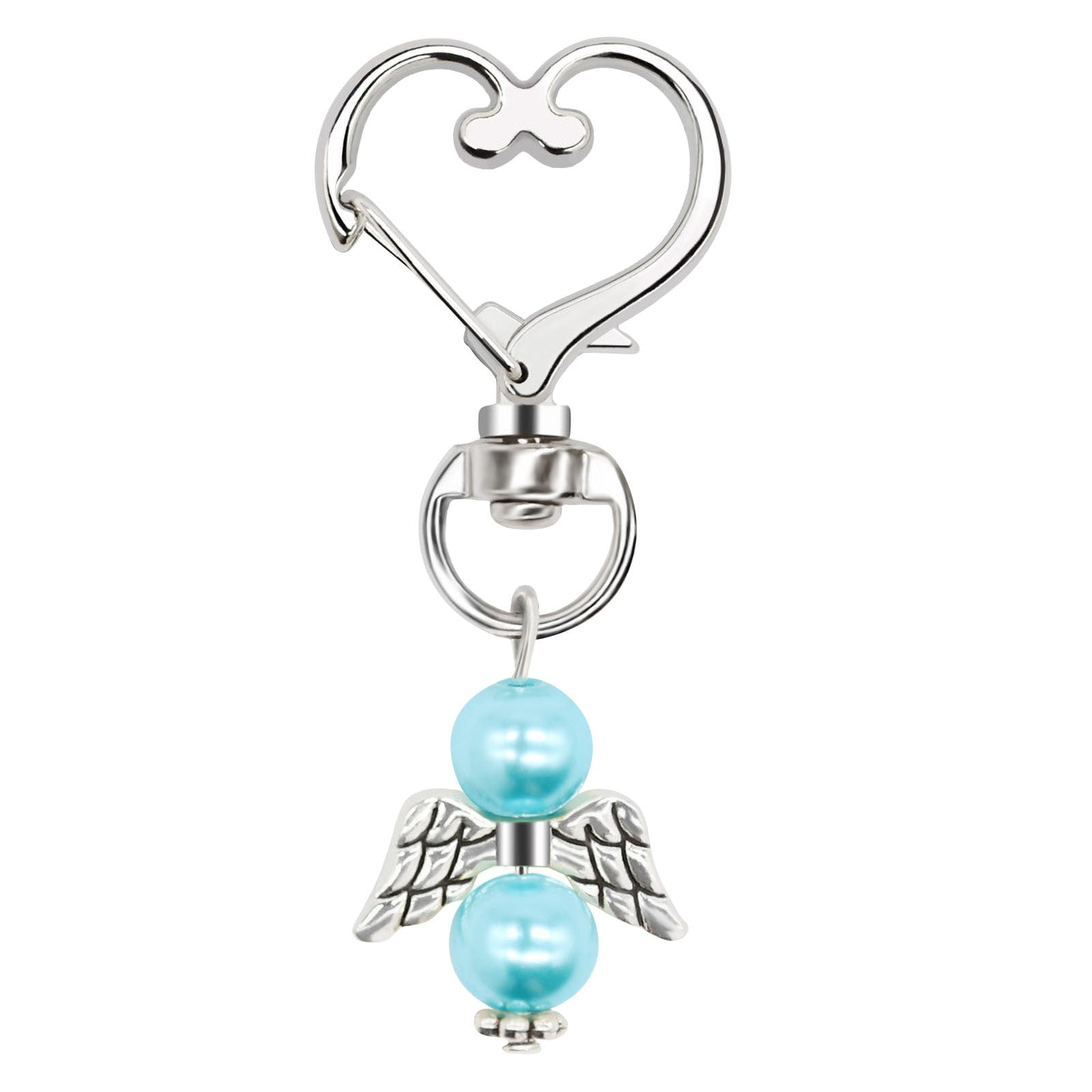 Click here for Topllc Keychains Angel Keychain Ring White/Blue Ke... prices