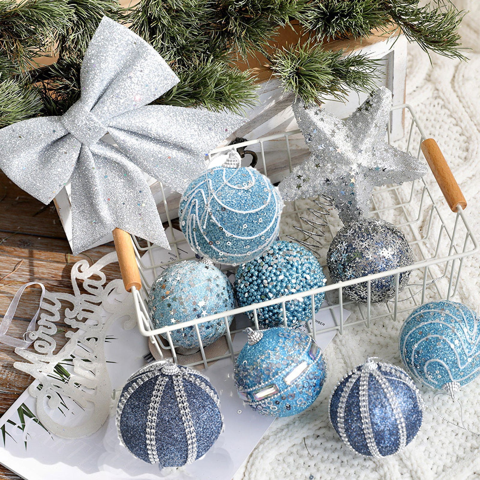 Click here for Yfkfytg Best Buy Home Decor blue Christmas Set Chr... prices