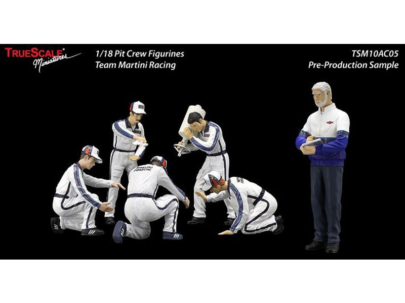 F1 Pit Crew Figures Team Martini" Racing Set of 6 pc 1/18 by True Scale ...