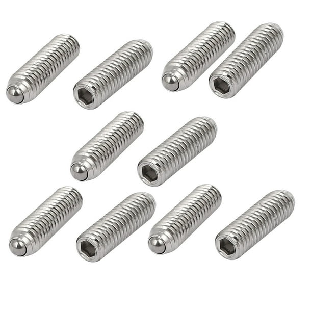 M6x20mm 304 Stainless Steel Spring Hex Socket Ball Point Grub Set Screws 10pcs - Walmart.ca