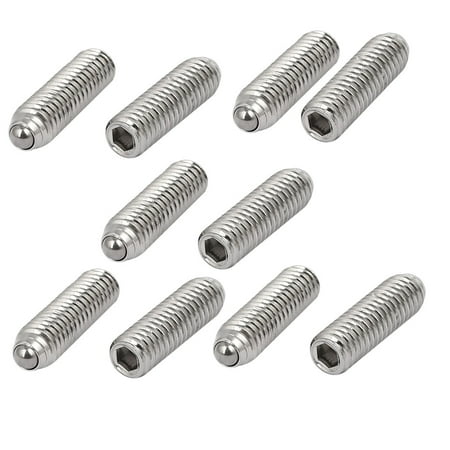 M6x20mm 304 Stainless Steel Spring Hex Socket Ball Point Grub Set ...