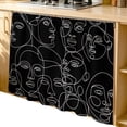 Abstract Style Cabinet Curtain 35"Wx35"L,Dustproof Under Sink Skirt ...