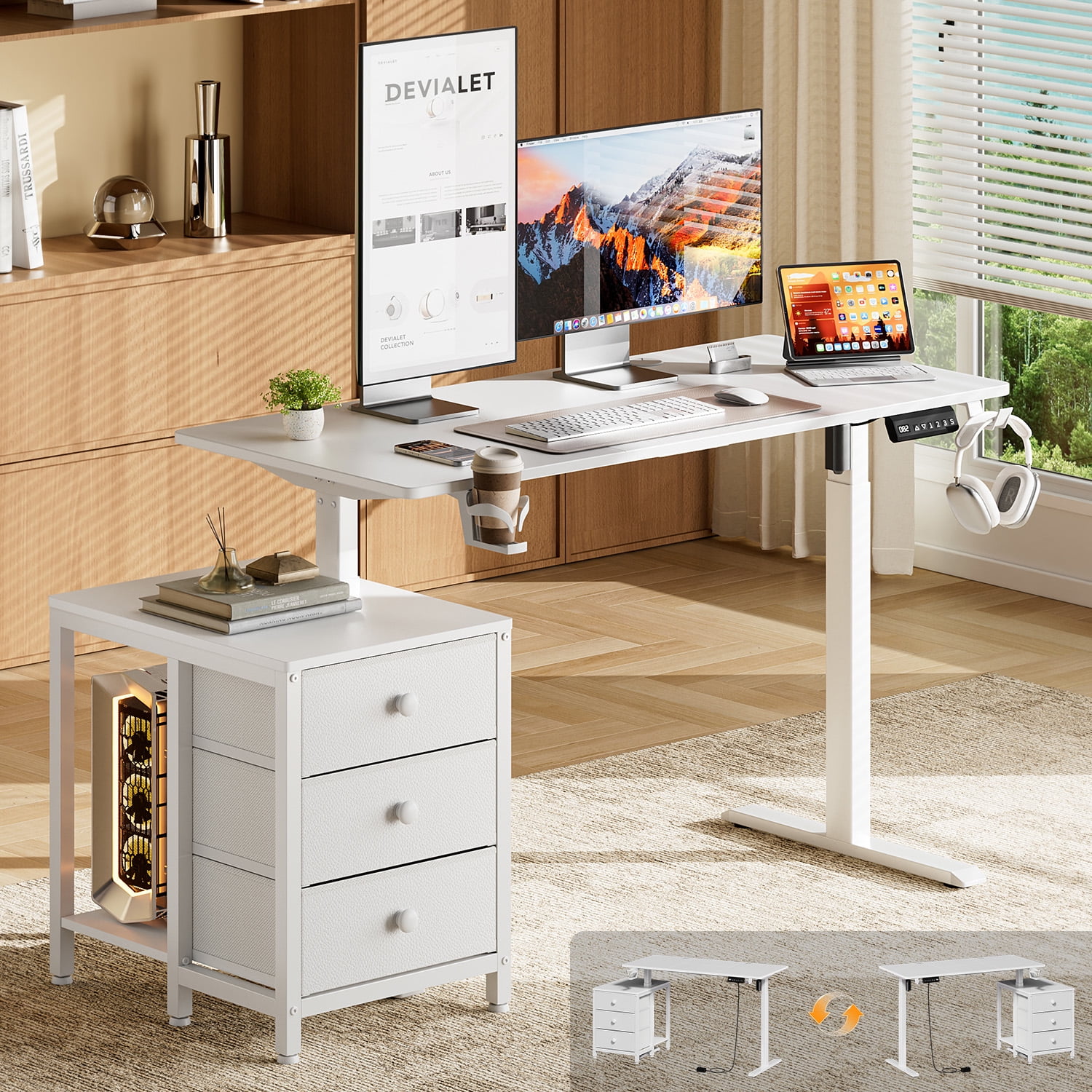 Click here for Kousei Gunaito 47.2 Electric Standing Desk With 3-... prices