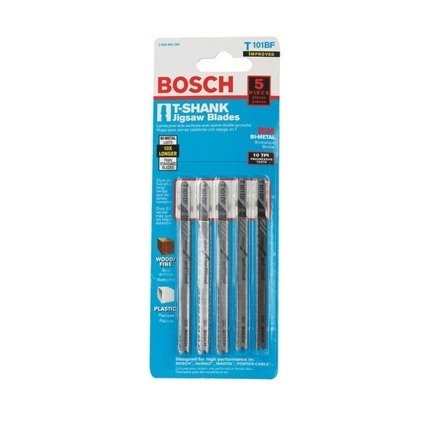 Bosch 4 in. Bi-Metal T-Shank Ground teeth and taper ground back Jig Saw ...
