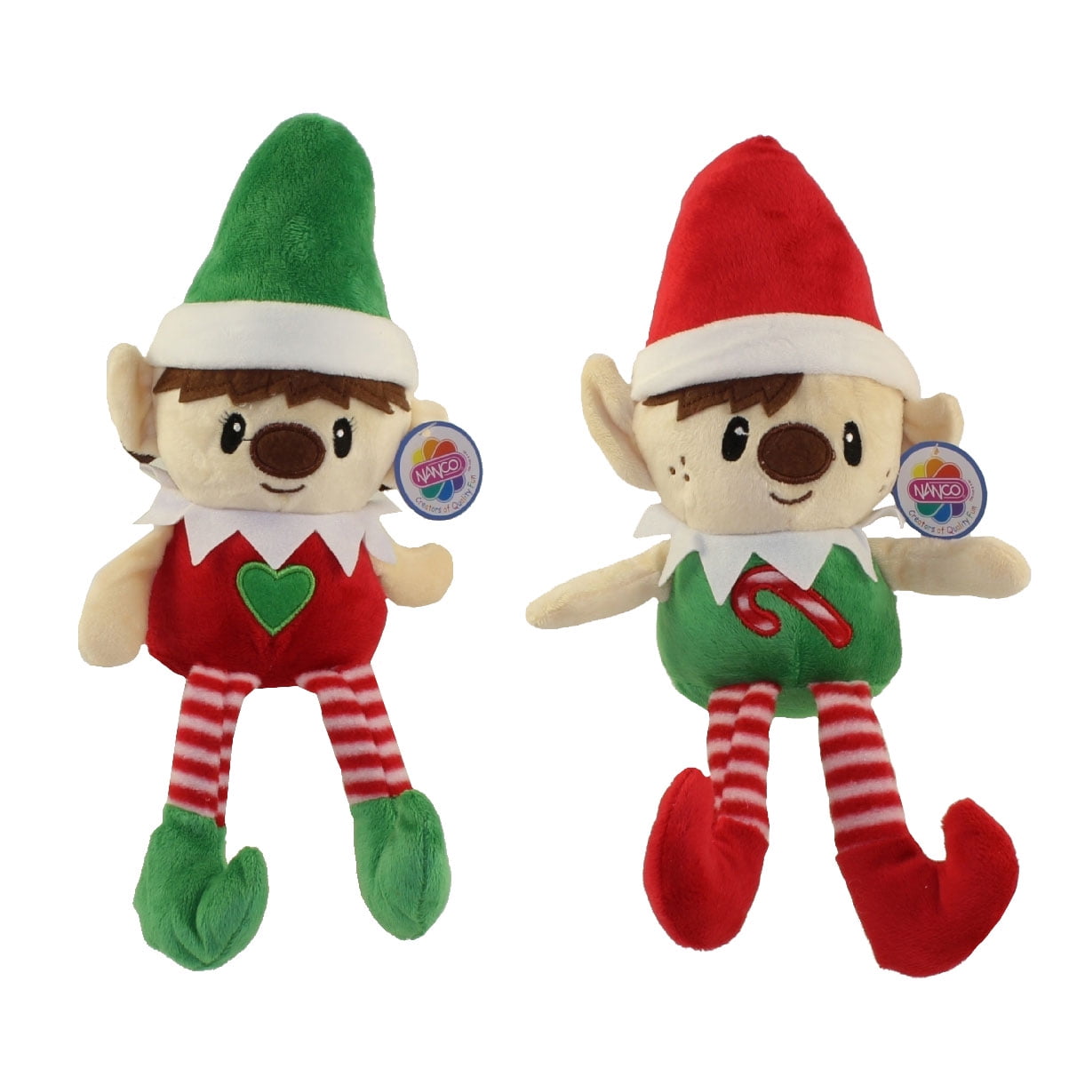Generic Value Plush - SET OF 2 HOLIDAY ELVES (Boy & Girl)(9 inch ...