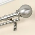Free Shipping! Lumino 1 Inch Double Drapery Rod Set Brushed Nickel 42 ...