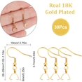 30Pcs Ion Plating(IP) 304 Stainless Steel Hooks Ear Wire with Ice Pick ...
