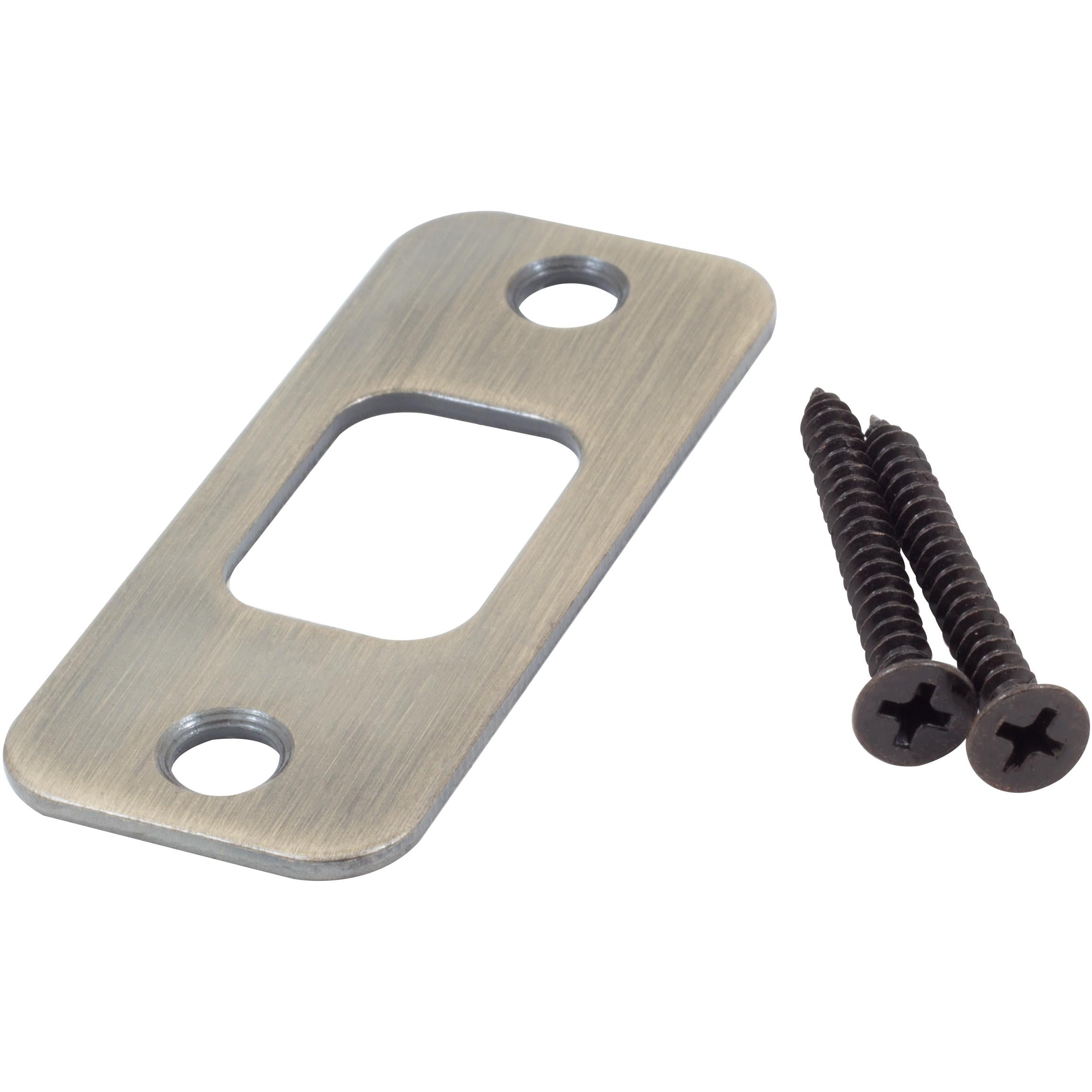 Round Corner Deadbolt Strike Plate, 1-1/8" x 2-3/4", 2-1/8" Center-to ...