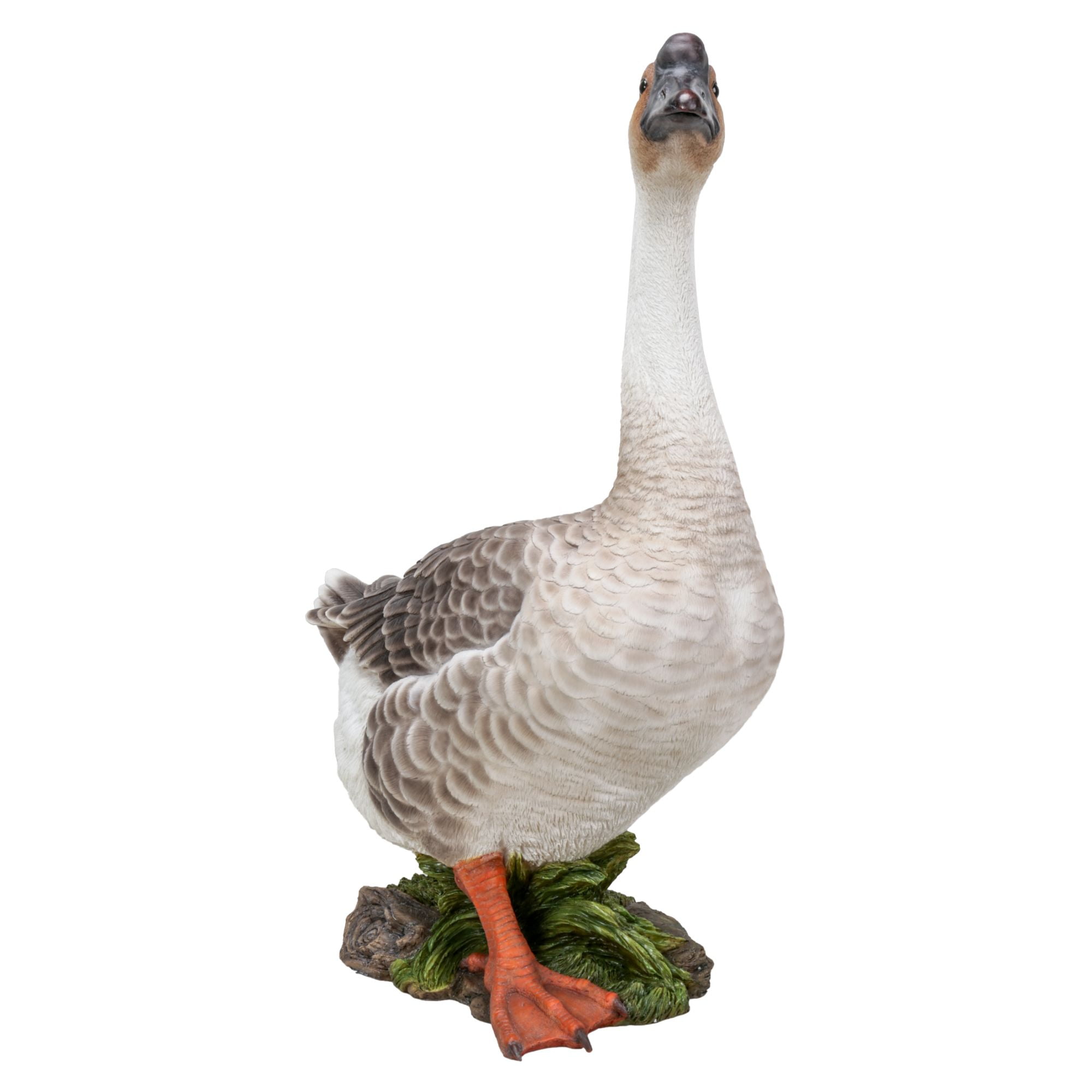 25.5" White and Brown Goose Outdoor Figurine Statue - Walmart.com ...