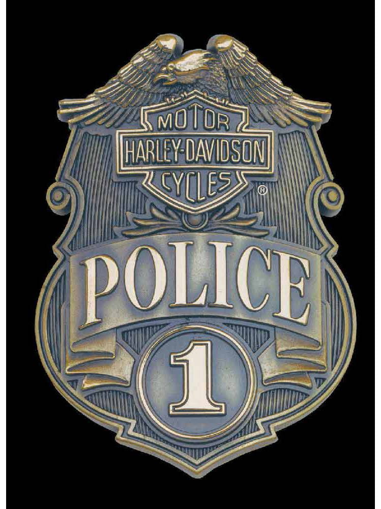 Harley-Davidson Police Shield Tin Metal Sign 17 x 12 Inches 2010161 ...