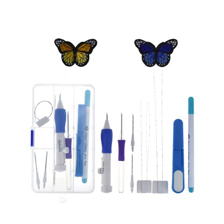 Magic DIY Embroidery Pen Set Knitting Sewing Tool Kit Clothing Punch ...
