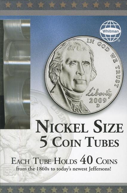 Whitman Nickel Size 5 Coin Tubes - Walmart.com - Walmart.com