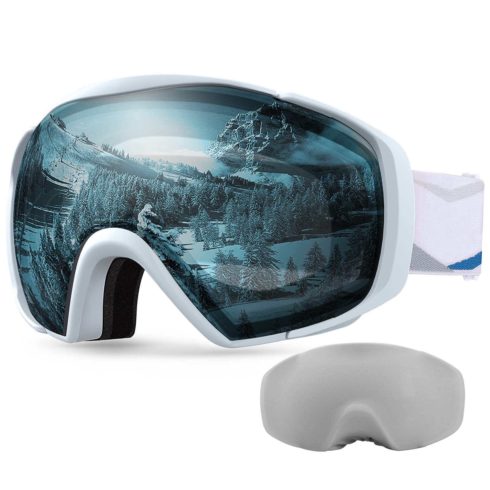 OutdoorMaster Ski Goggles with Cover Snowboard Snow Goggles OTG Anti ...