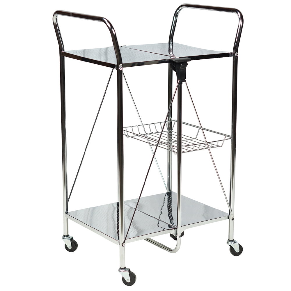 Buy Apollo Hardware A-KC45AC Folding Utility and Kitchen Cart with 2 ...