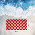 Beach Towel Moroccan Pattern Bath Pool Towels Geometric Trellis Red ...
