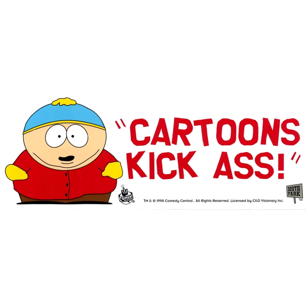 South Park - Cartoons Kick Ass Bumper Sticker - Walmart.com