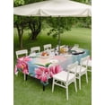 Bird Floral Rectangle Outdoor Tablecloth with Umbrella Hole Hummingbird ...