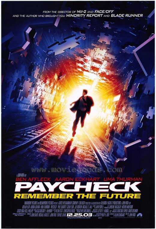 Paycheck - movie POSTER (Style A) (11" x 17") (2003) - Walmart.com