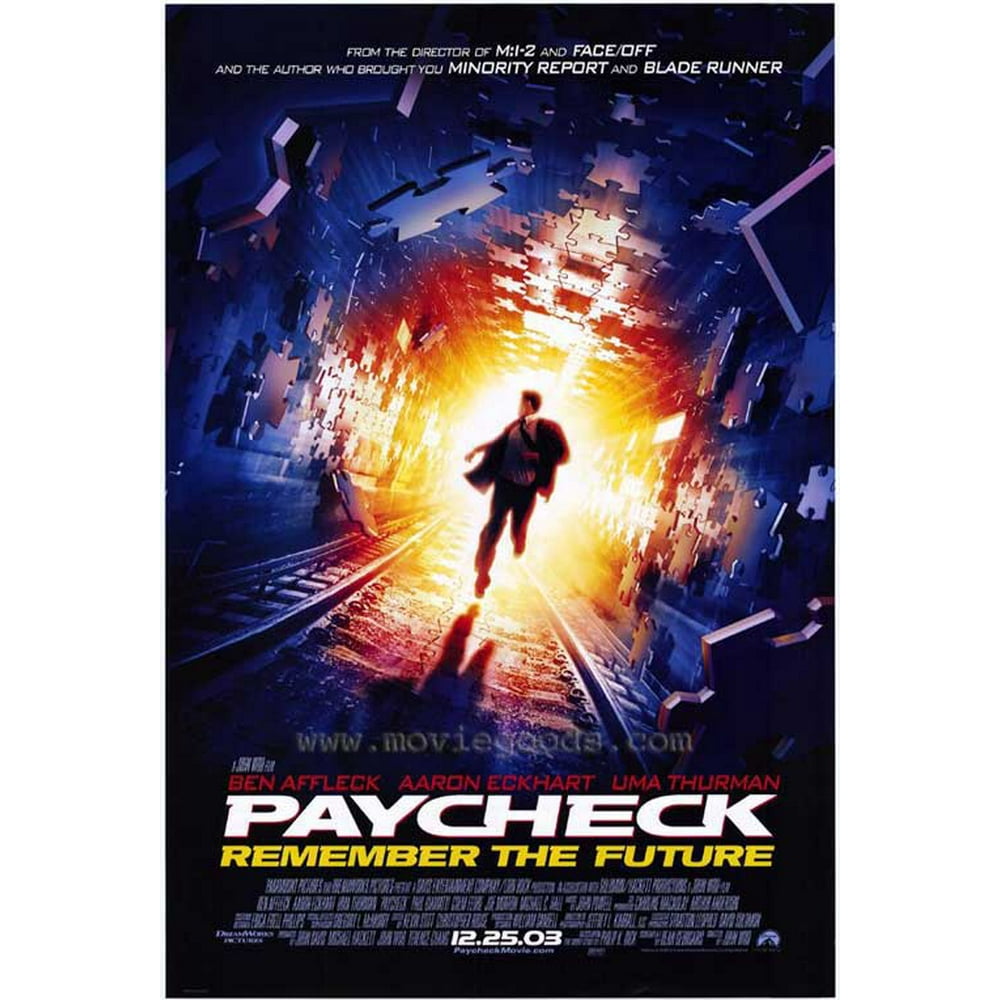Paycheck - movie POSTER (Style A) (11" x 17") (2003) - Walmart.com ...