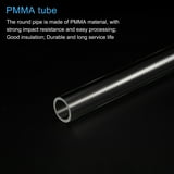 Acrylic Pipe Clear Rigid Round Tube 18mm ID 22mm OD 10" for Lamps and ...