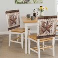 Country Star Chair Back Covers Set of 4, Rust Yellow Stars Berry Brown ...