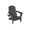 Folding Adirondack Chair with Cup Holder, Composite Wood Texture ...
