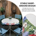 Independence Day Round Fitted Tablecloth with Elastic Edge Purple Red ...