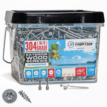 Deck Screws #8 x 1 Inch Heavy Duty Exterior Wood Screws,Torx Drive Head ...