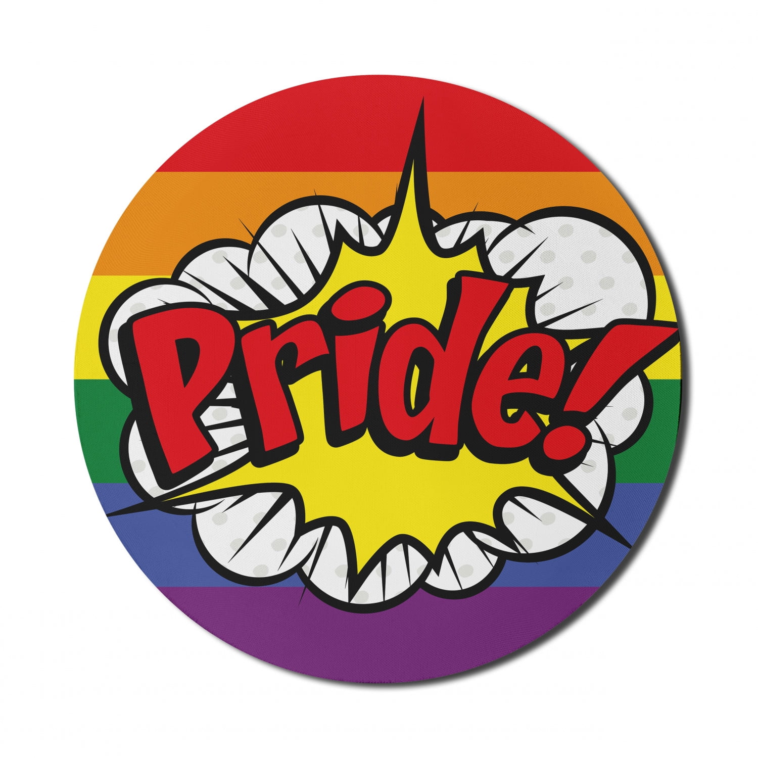 Pride Mouse Pad for Computers, Pop Art Style Comic Book Pride Hand ...