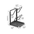 Double-layer Pot Lid Stand, Vertical Storage Rack, Gunmetal Gray, Extra ...